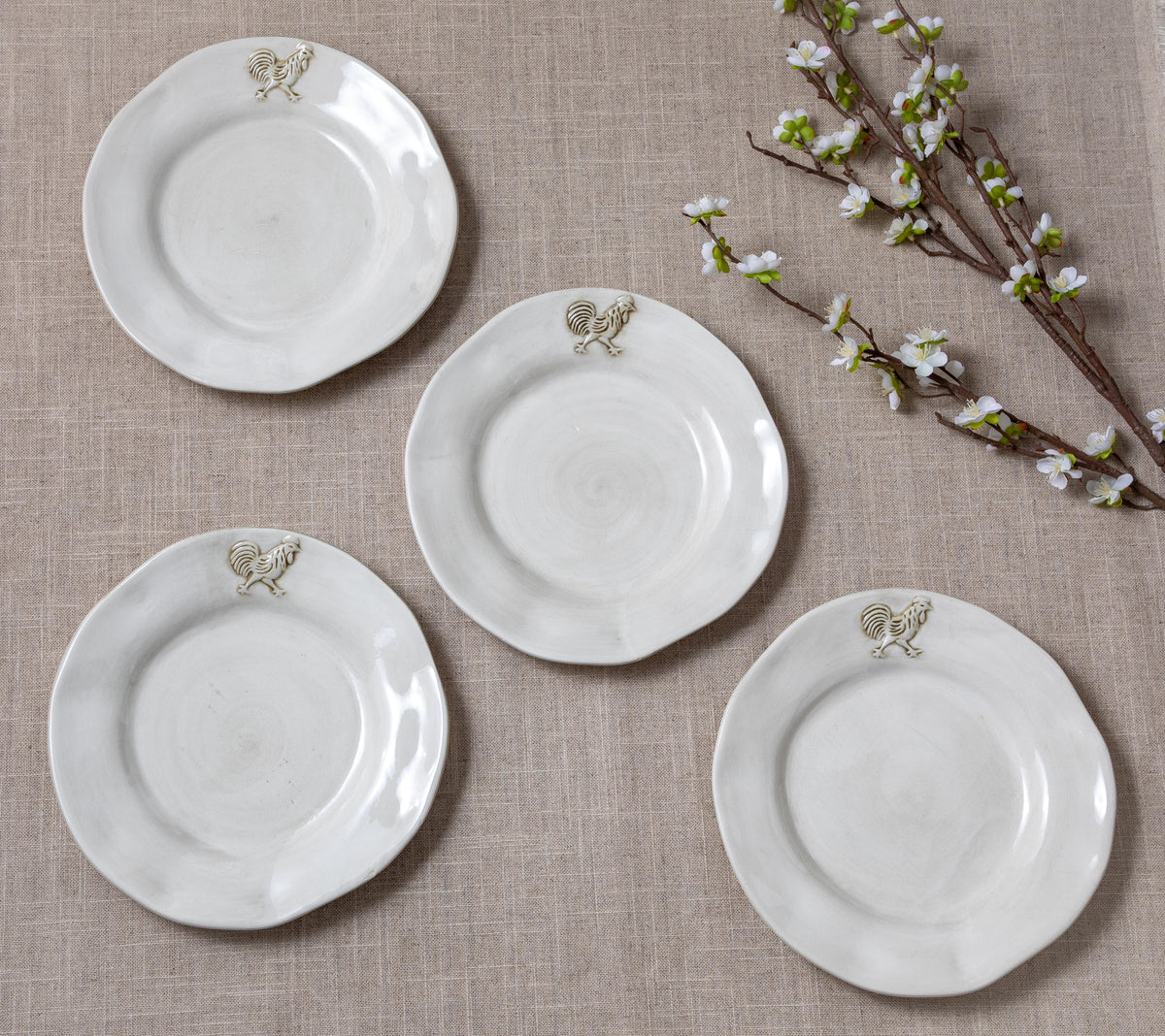 Rustic Rooster- stack of farmhouse display plates – Frog Hollow vintage ...