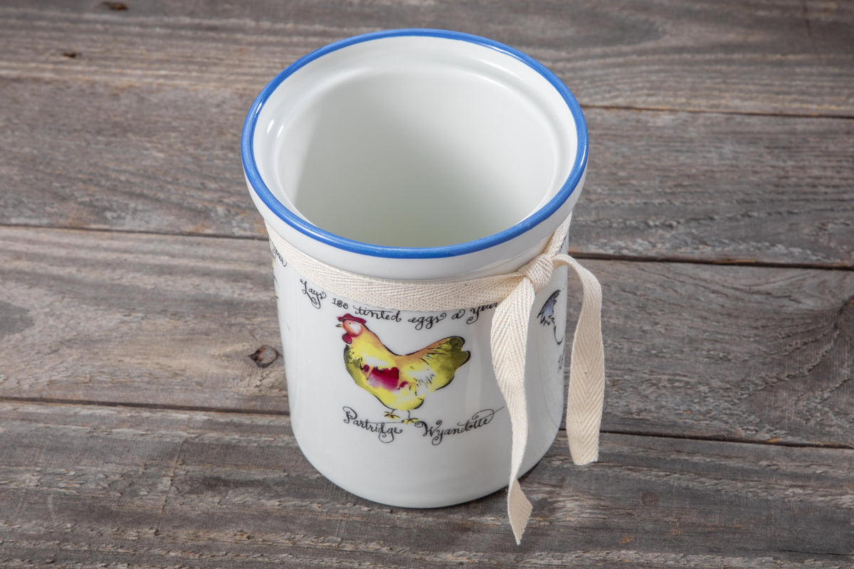 Farmhouse Kitchen Roundup- countertop metal basket w/kitchen tools ...