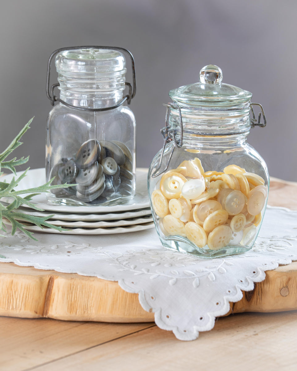 Button Shop- jars with buttons – Frog Hollow vintage decor
